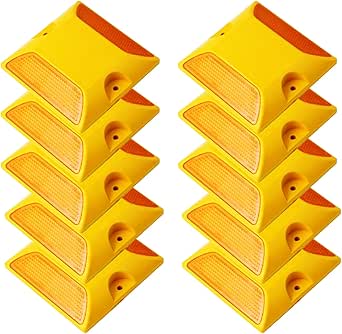 Road Reflectors Driveway Markers, 4 by 4 Inch Double Sided Concrete ...