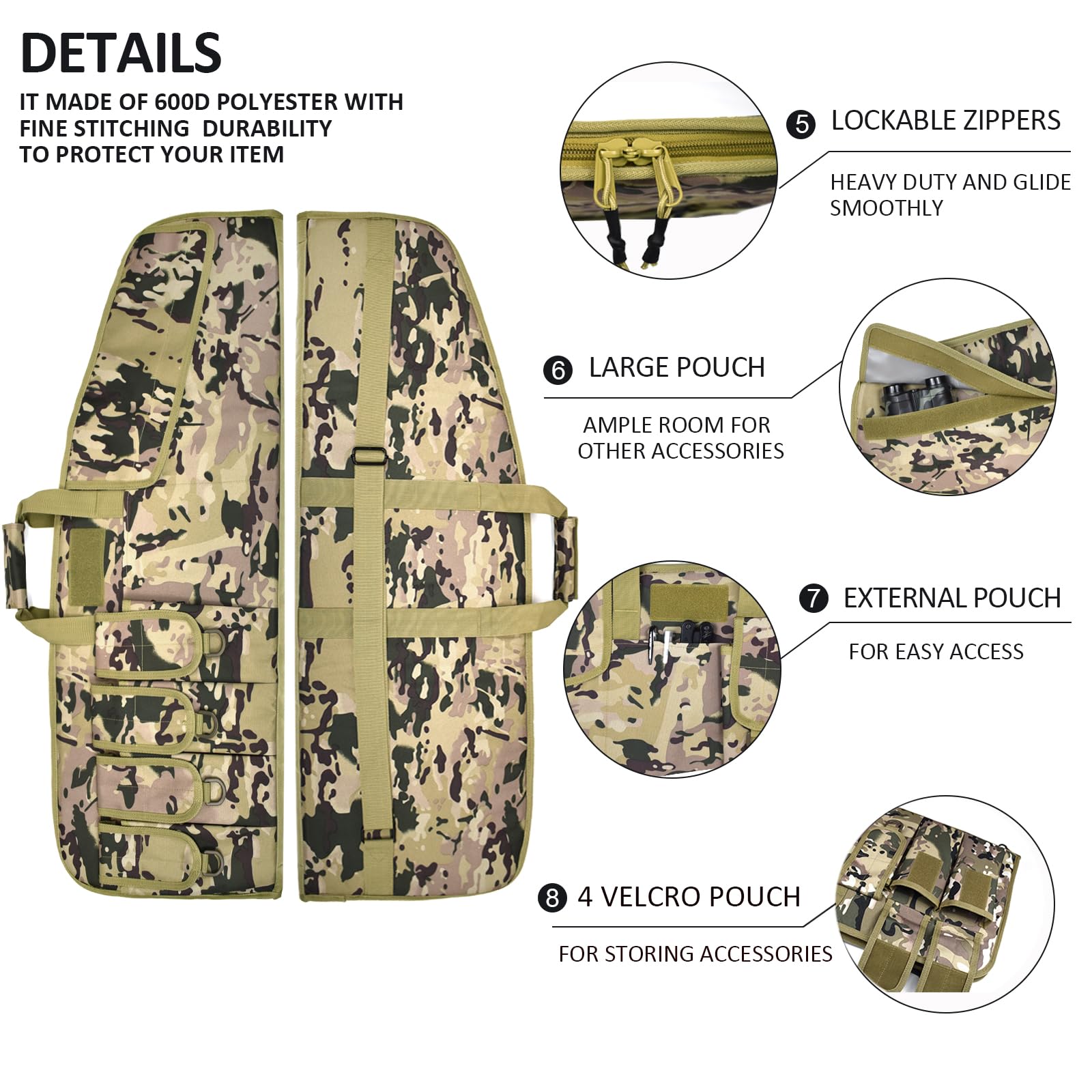 Snapklik.com : AR15 Gun Case Bag, Soft Shot Gun Rifle Carrying Bag ...