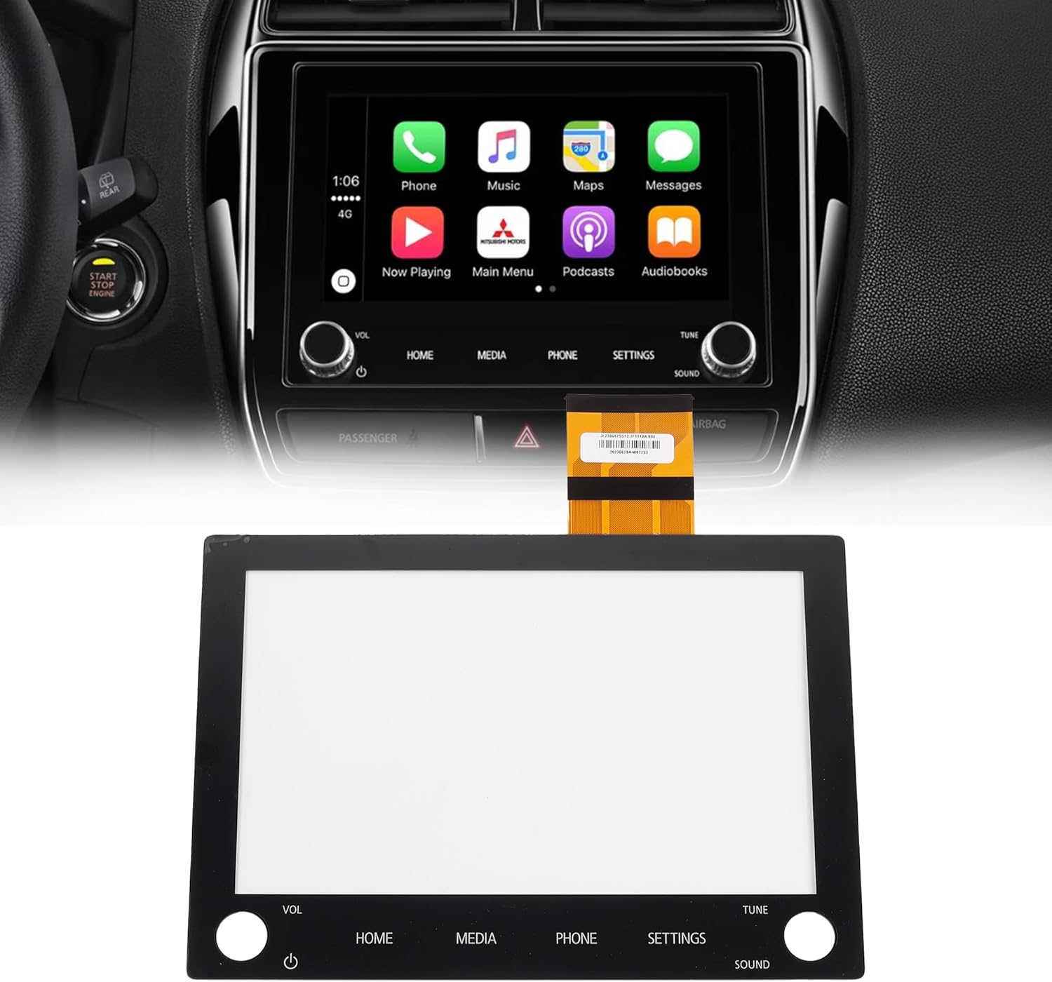 Amazon.com: Dasbecan 8" Touch Screen with 2 knobs Compatible with 19-21 ...