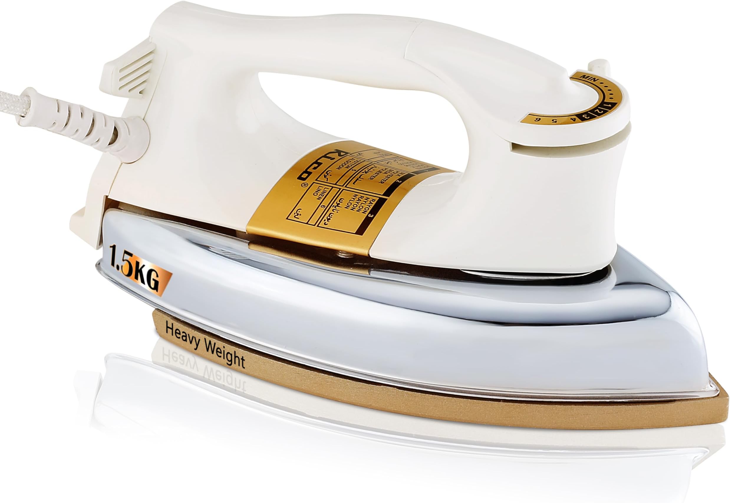 Buy Rico Light Weight Dry Iron Aluminum Non Stick Coating Sole Plate ...