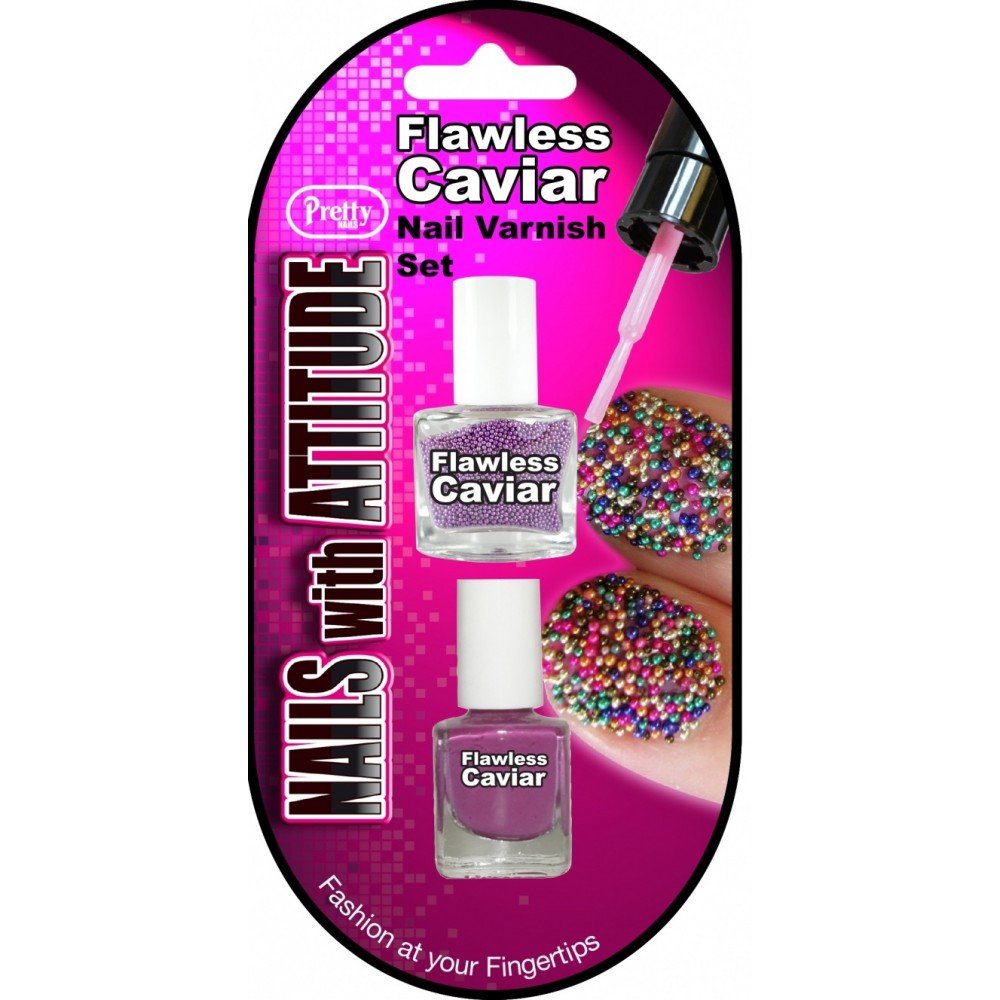 Pretty Nails With Attitude Caviar Nail Polish Set - Pink : Amazon.co.uk ...