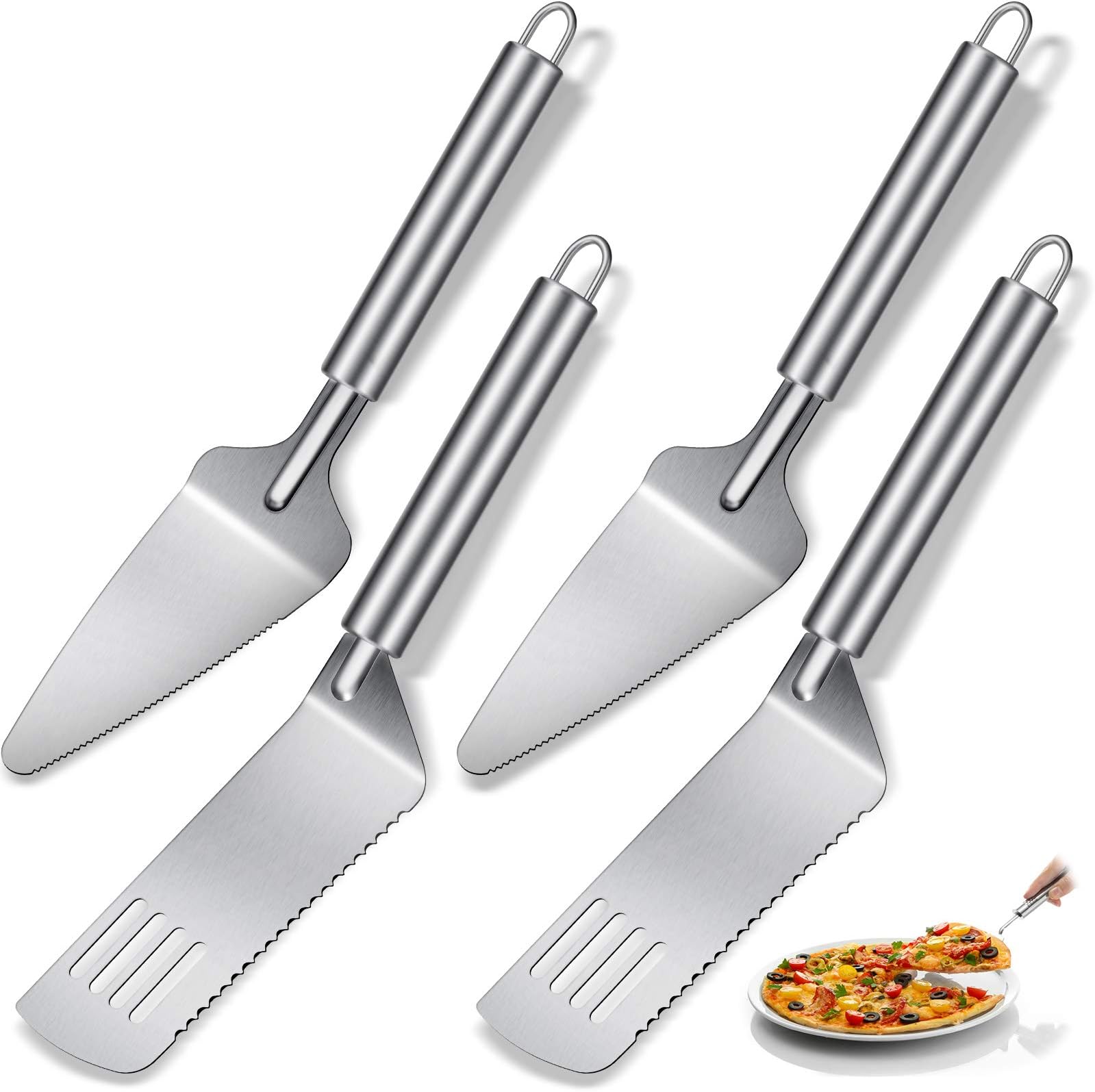 Amazon.com | 4 Pieces Pie Server Set Stainless Steel Pie Spatula ...
