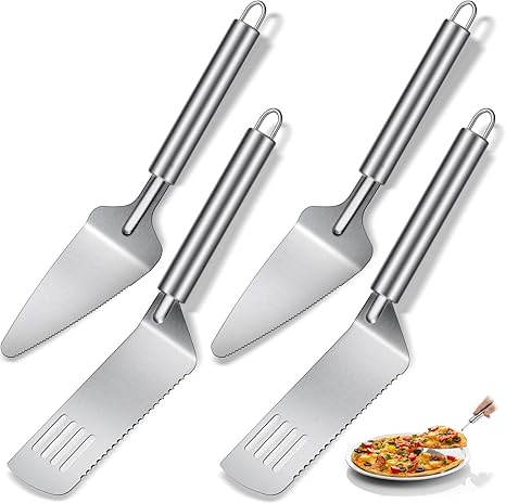 Amazon.com | 4 Pieces Pie Server Set Stainless Steel Pie Spatula ...