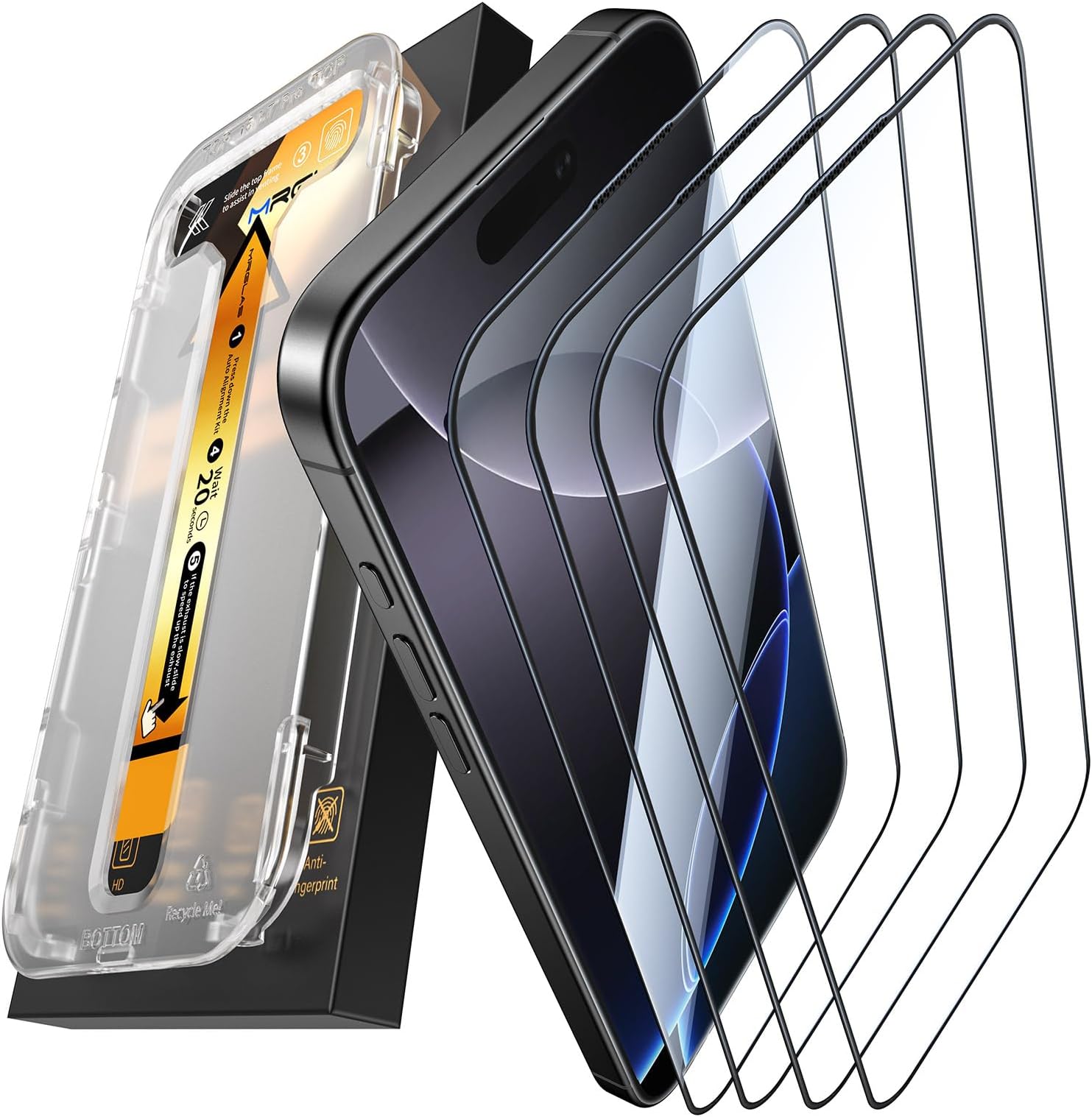 DIMONCOAT 4-PACK Sichtschutz Panzerglas Kompatibel mit iPhone 16 Pro ...
