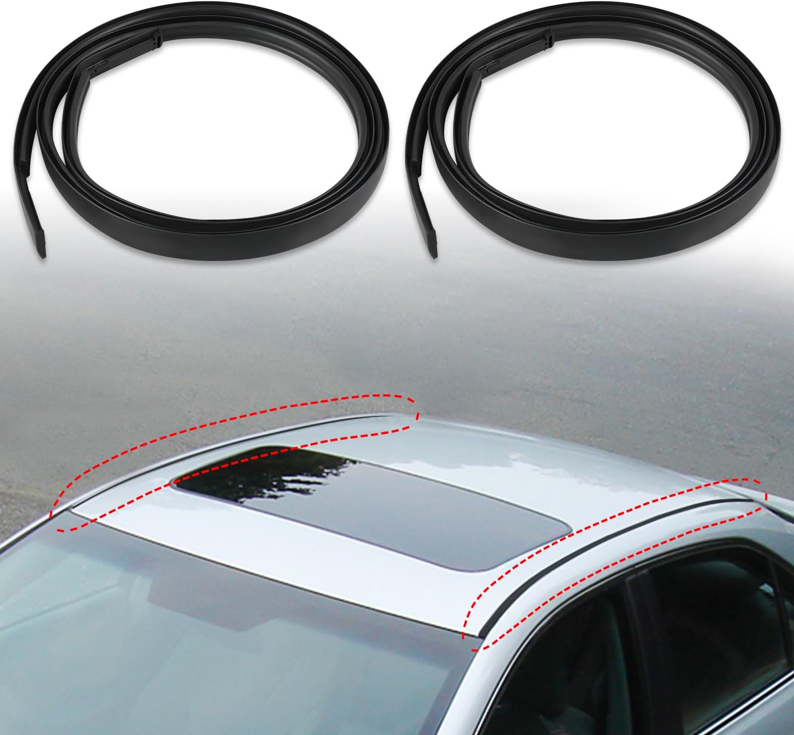 Amazon.com: JDMON Roof Drip Molding Strips Weatherstrip Compatible with ...