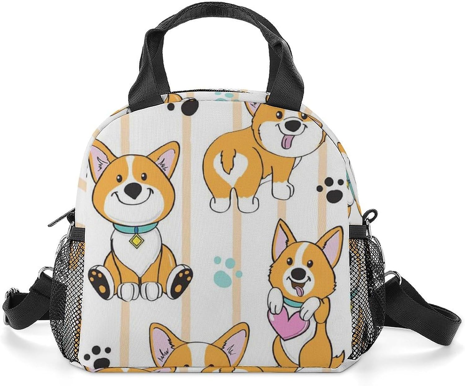 Amazon.com: Cute Corgi Lunch Bag Portable Lunch Box Lunch Tote Lunch ...