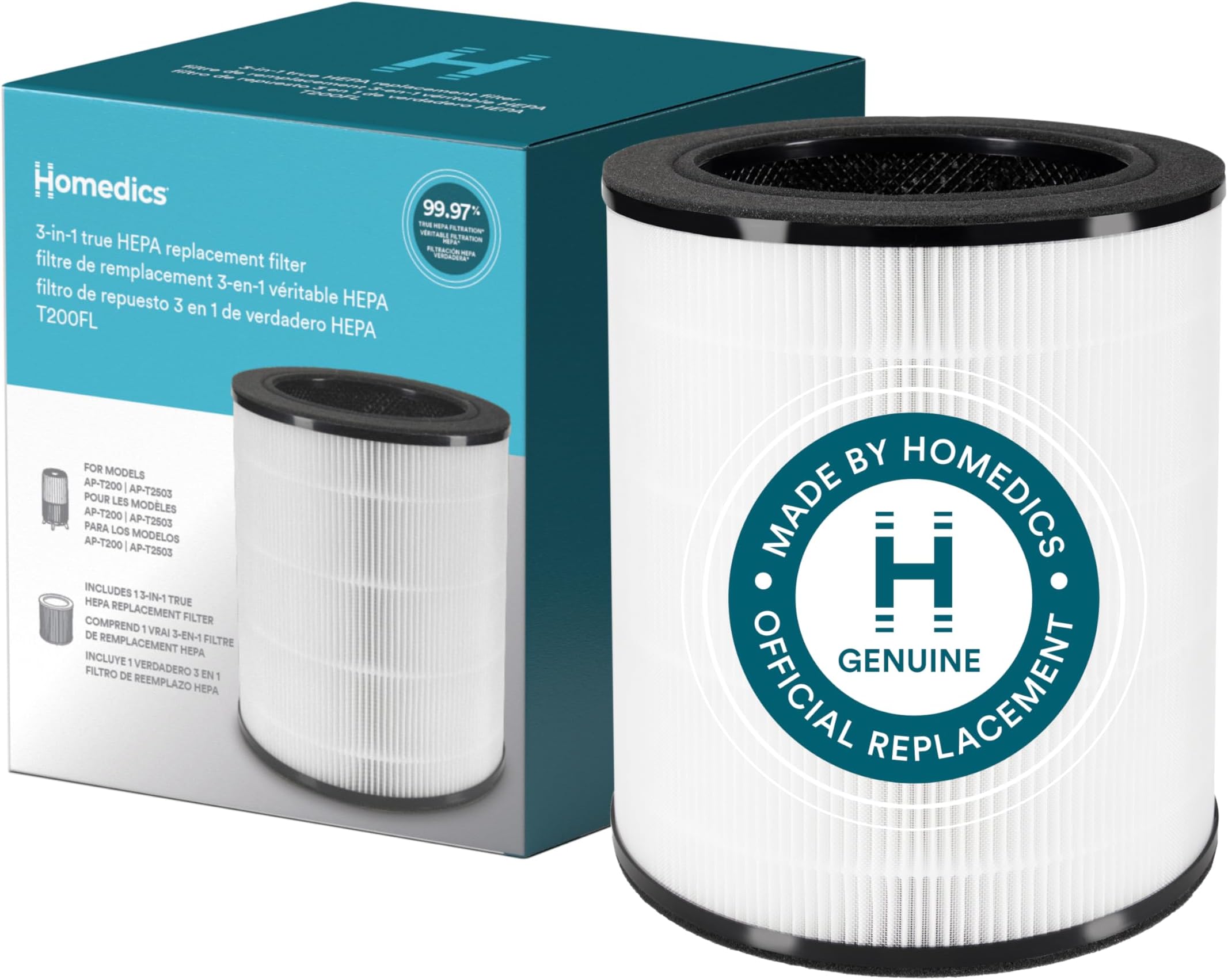 Amazon.com: Homedics True HEPA Replacement Filter, Air Purifier Filter ...