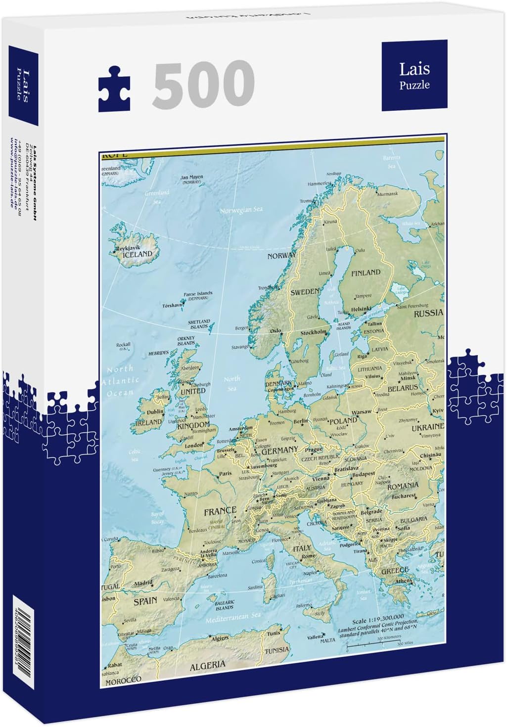 Lais Jigsaw Puzzle Map of Europe 500 Pieces : Amazon.co.uk: Toys & Games