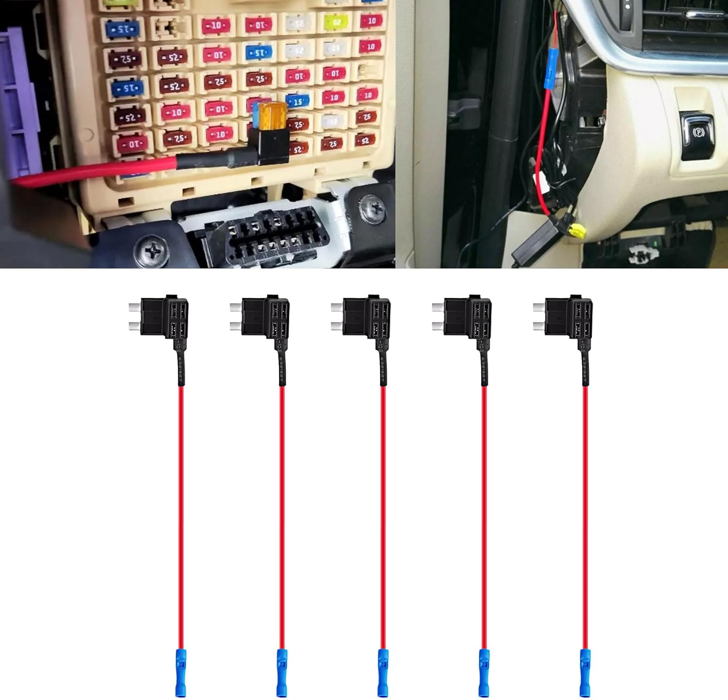 Amazon.com: 5PCS Car Add-a-Circuit Fuse Tap Adapter, Fuse Holders, 12V ...