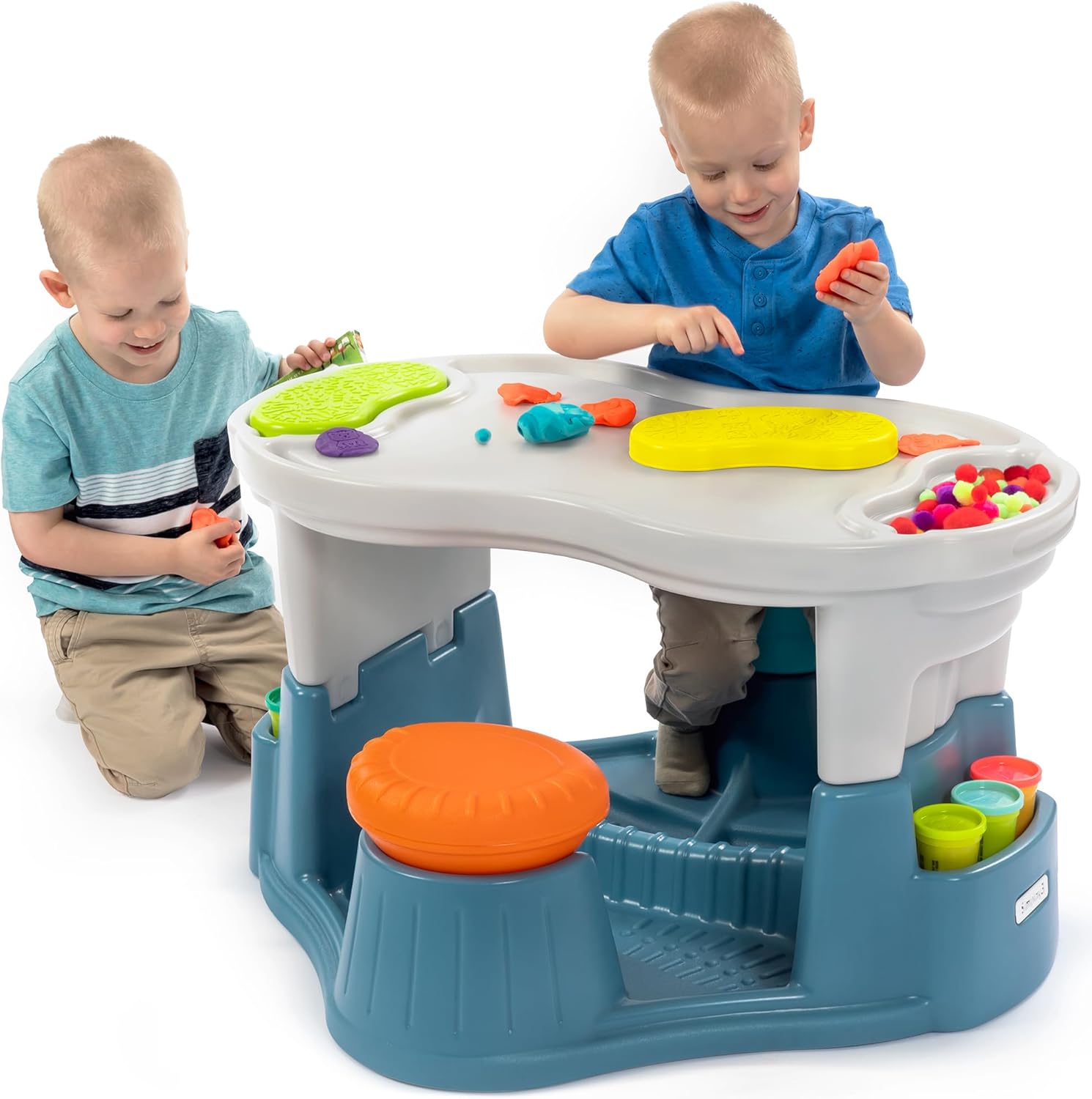 Amazon.com: Simplay3 Kids' Sensory Table with Active Seating and Art ...