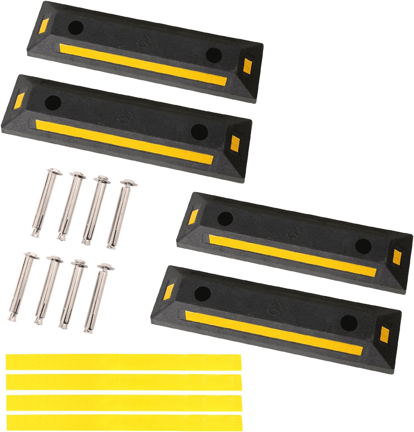 Amazon.com: Punmew Parking Stopper for Garage 4pcs Vehicle Wheel Stop ...