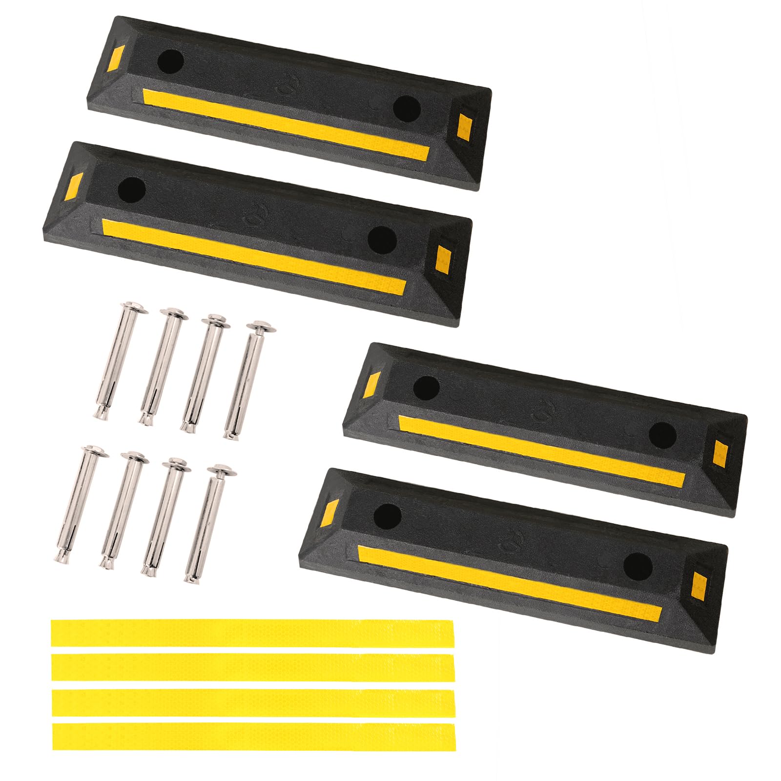 Snapklik.com : Punmew Parking Stopper For Garage 4pcs Vehicle Wheel ...