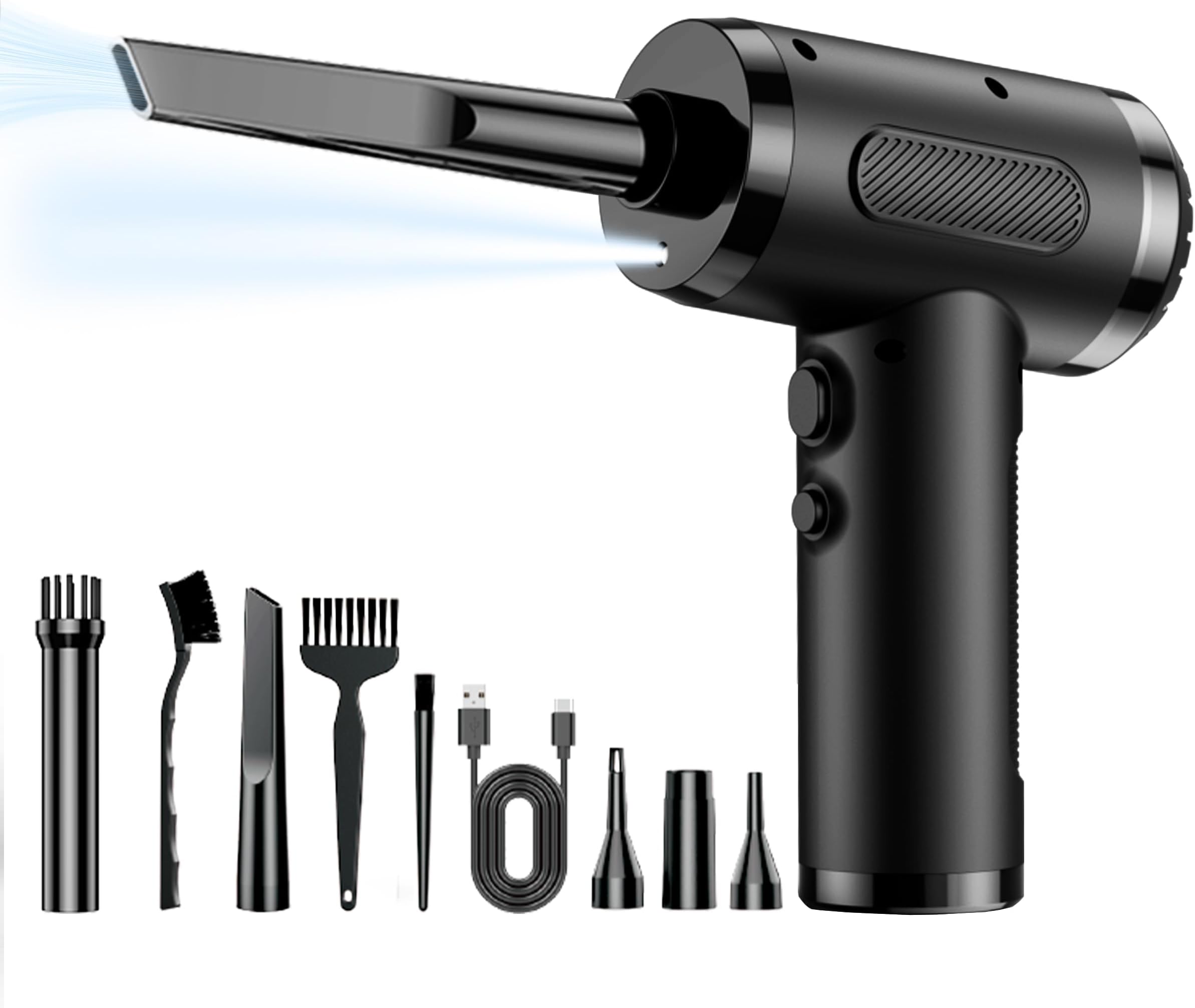 LIHAN Compressed Air Duster, 3 Speeds Electric Air Dusters for Computer ...