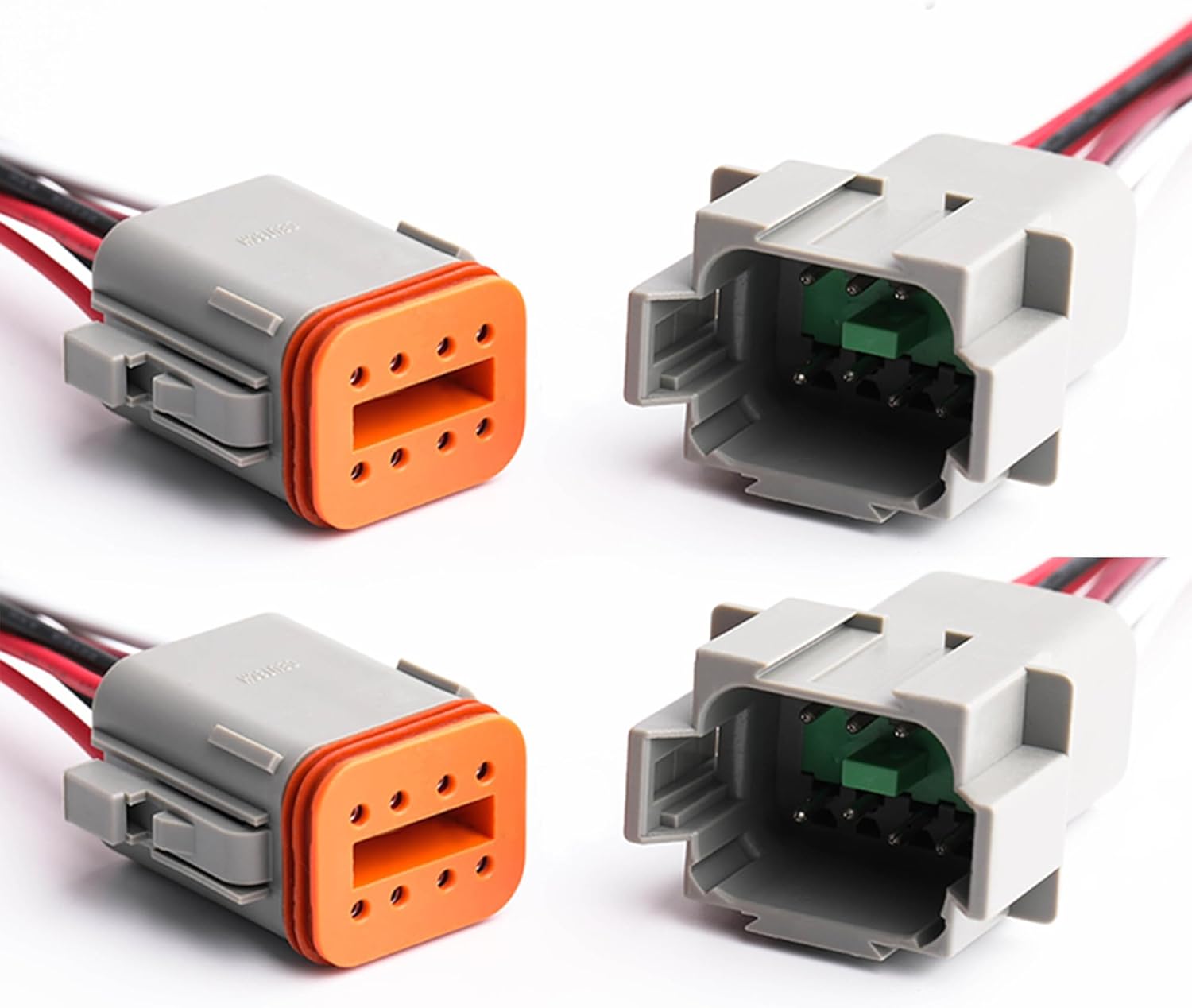 Amazon.com: kuosbiu 2 Pack Deutsch DT 8 Pin Connector, Waterproof Electrical Connector Male and ...