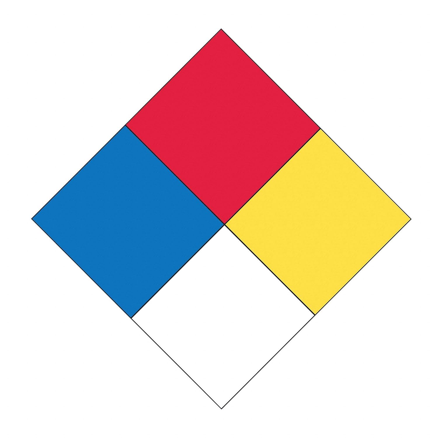 Labelmaster H-V102 NFPA Diamond Sign, 15" x 15", Vinyl, Designed for ...