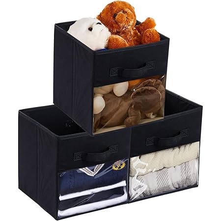 Amazon.com: Vorshape 10.5x10.5x11 in 3pcs Cube Storage Bins/Boxes with ...