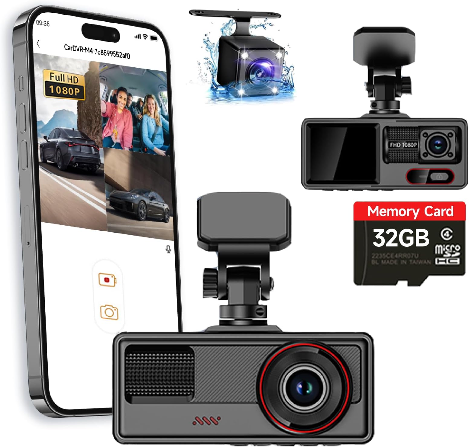 Amazon.com: Dash Cam Front and Rear Inside, 3 Channel Dash Camera for ...