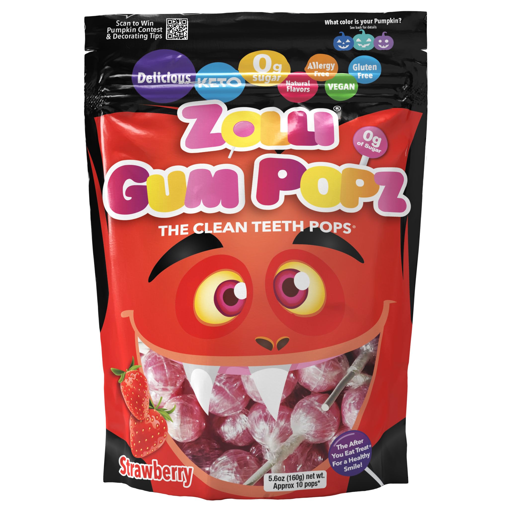 Amazon.com : Zolli GUM Popz 5.6oz Resealable Pouch - Enjoy a Burst of ...