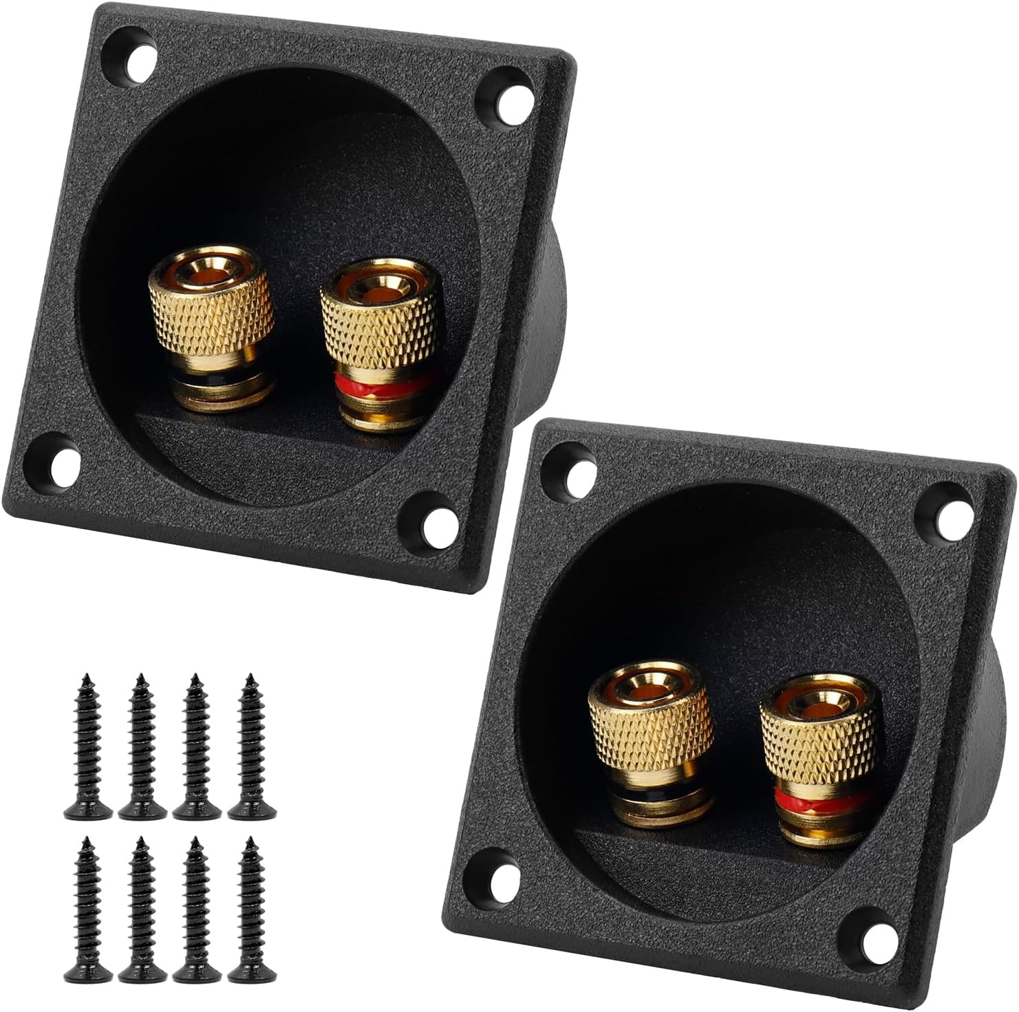 Amazon.com: Pastlla 4PCS 2.2" Square 2-Way Speaker Box Terminal Binding ...