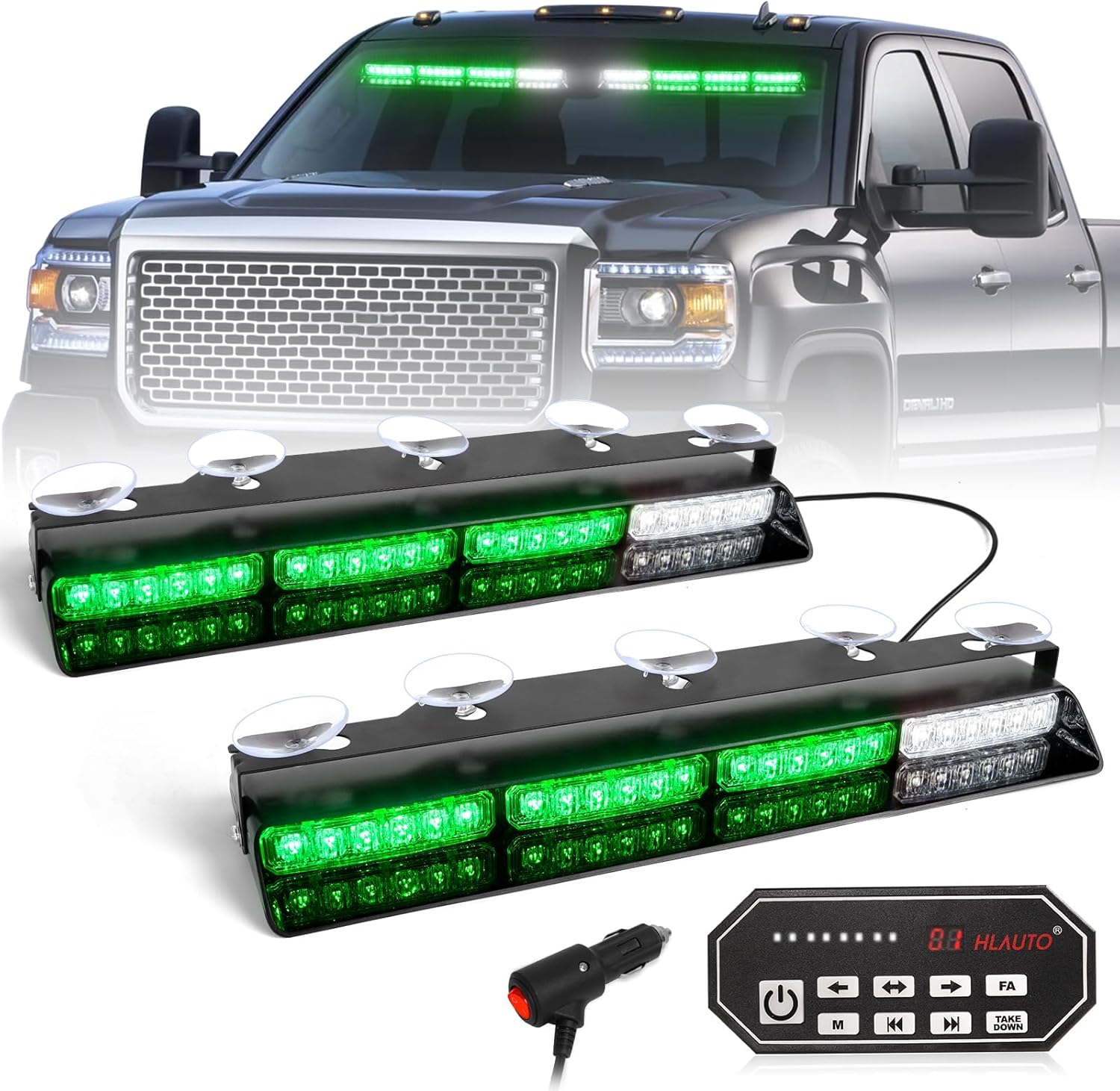 Amazon.com: HLauto 604N Emergency Dash Strobe Lights w/Controller: 2x16 ...