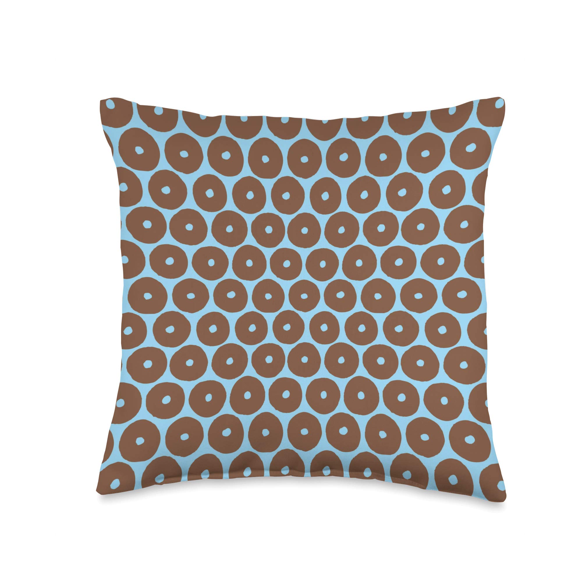 Blue And Brown Polka Dots Wallpaper