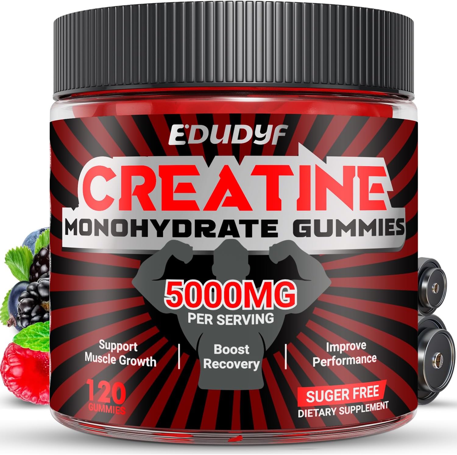Amazon.com: EDUDYF Creatine Monohydrate Gummies, 5000mg Creatine ...