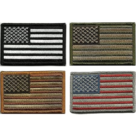 Amazon.com: Bundle 4 Pieces - Tactical USA Flag Patches - Multi-colored ...