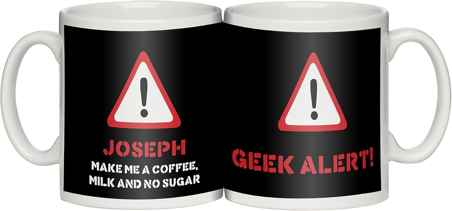 Amazon.com: Personalised "Geek Alert" Mug