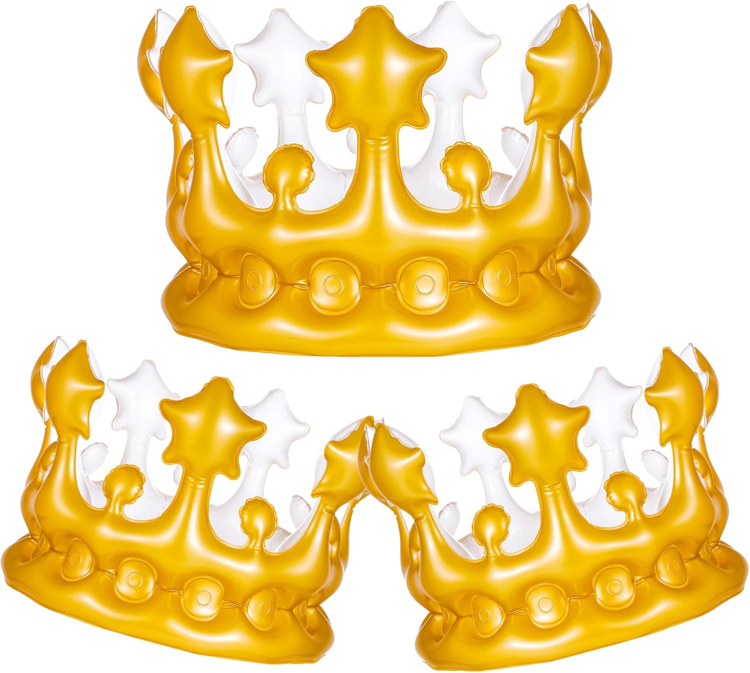 Heyu-Lotus 3 Pcs Inflatable Crowns - Blow Up Fancy Dress Crowns for ...