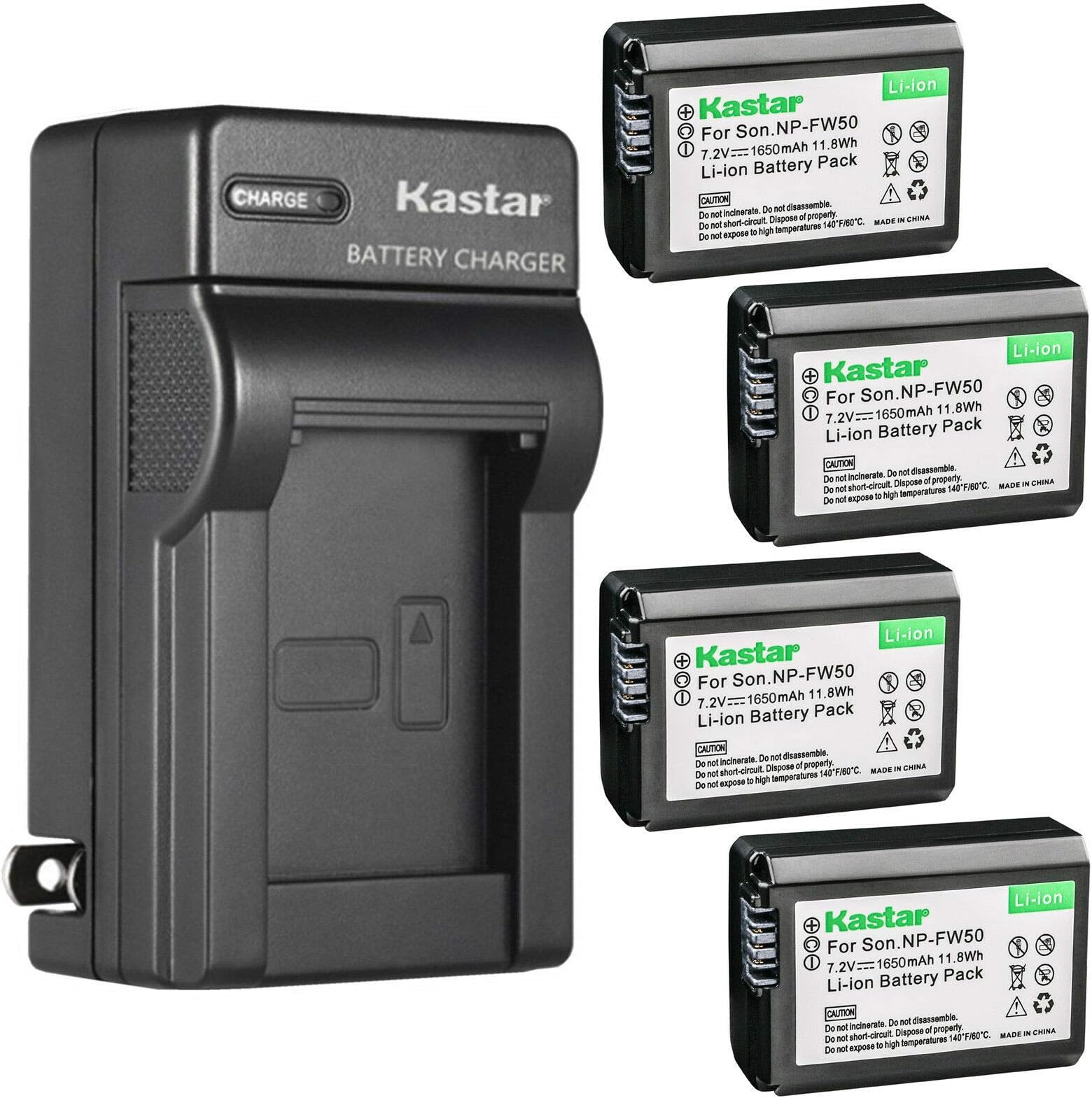 Amazon.com: Kastar 4-Pack NP-FW50 Battery and AC Wall Charger Replacement for Sony ILCE-7SM2 ...