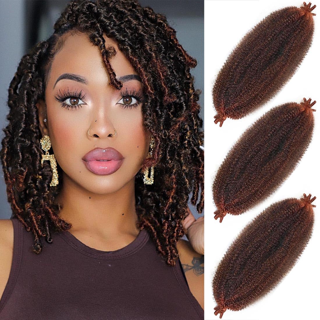 Snapklik.com : Marley Twist Braiding Hair 12 Inch 3 Packs, Springy Afro ...