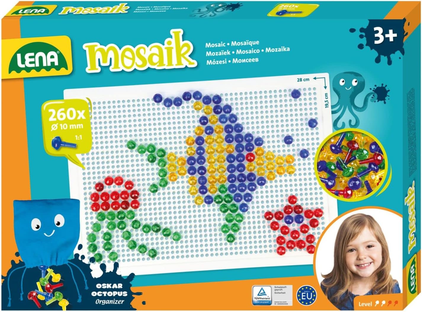 Itian 296Pcs Nägel Spiel, Steckmosaikspiel Steckern Kreatives Puzzle ...