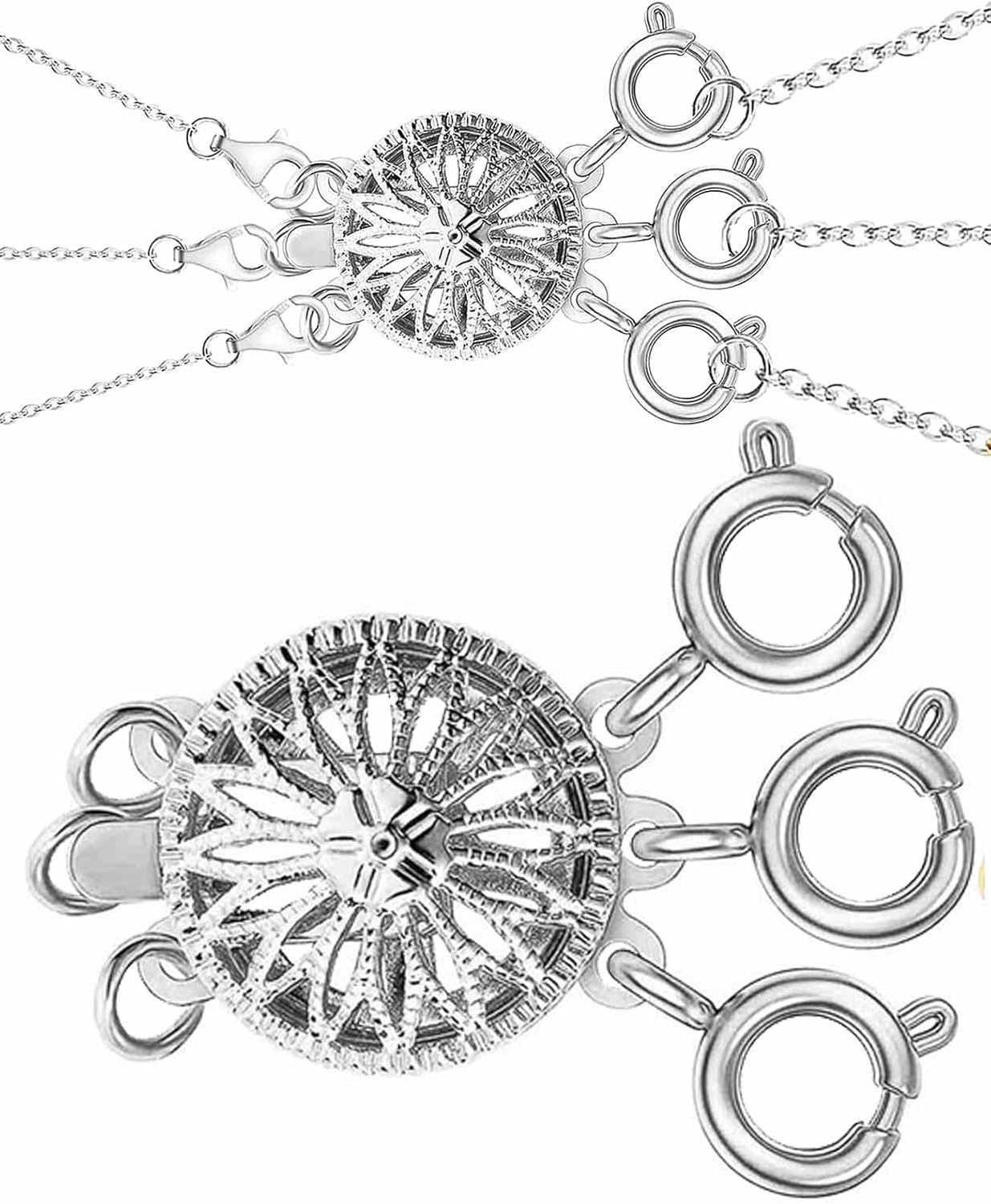 Amazon.com: Necklace Layering Clasps Separator for Women 14k Gold ...