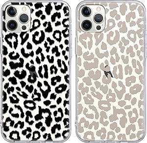 Amazon.com: RUMDEY 2 Pack Luxury Cheetah Print for iPhone 13 Pro Max 6.7" Phone Case, Aesthetic ...