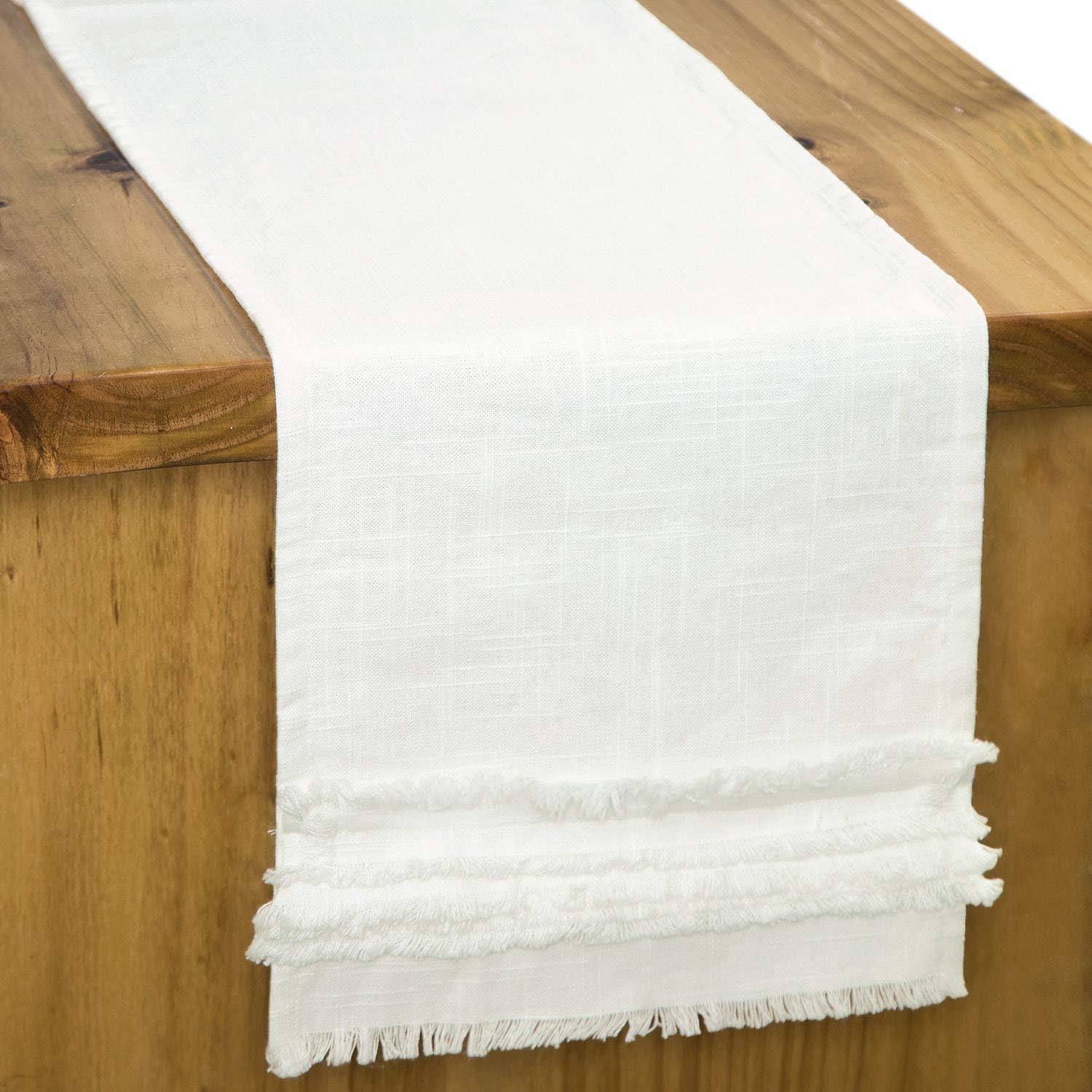 Amazon.com: Bencailor 6 Pcs Vintage Table Runners with Ruffle Trim, 72 ...