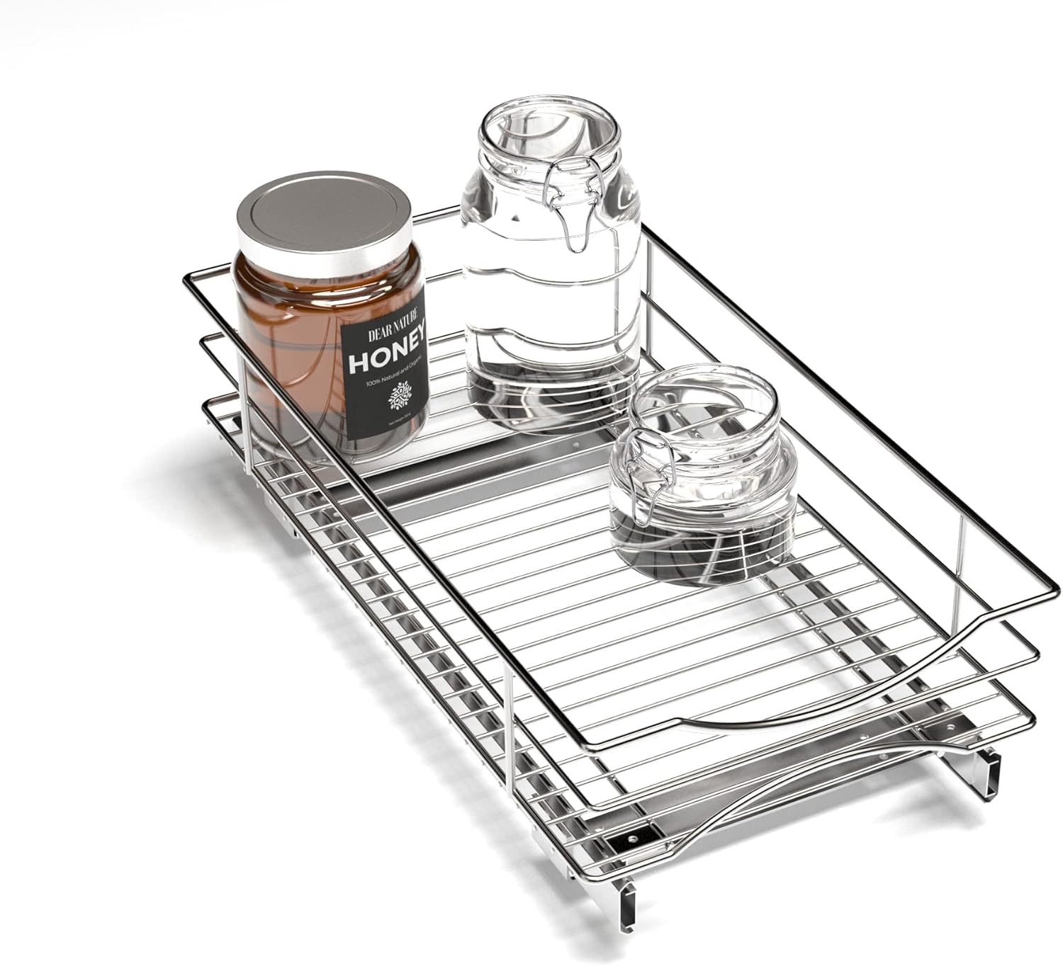 Amazon.com: Home Zone Living Pull Out Kitchen Cabinet Organizer with ...