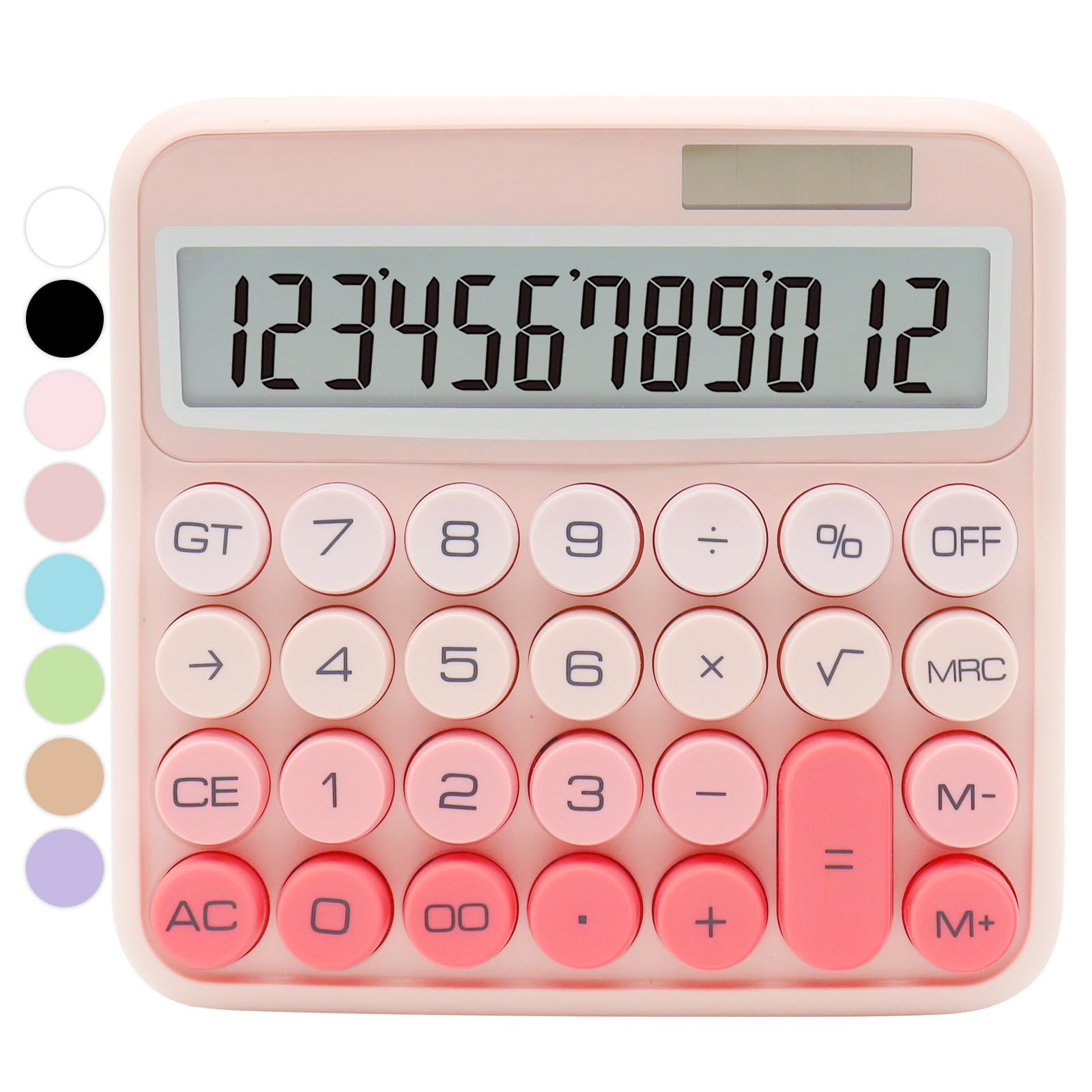Amazon.com : Gradient Pink Calculator, UPIHO Standard Calculator 12 ...