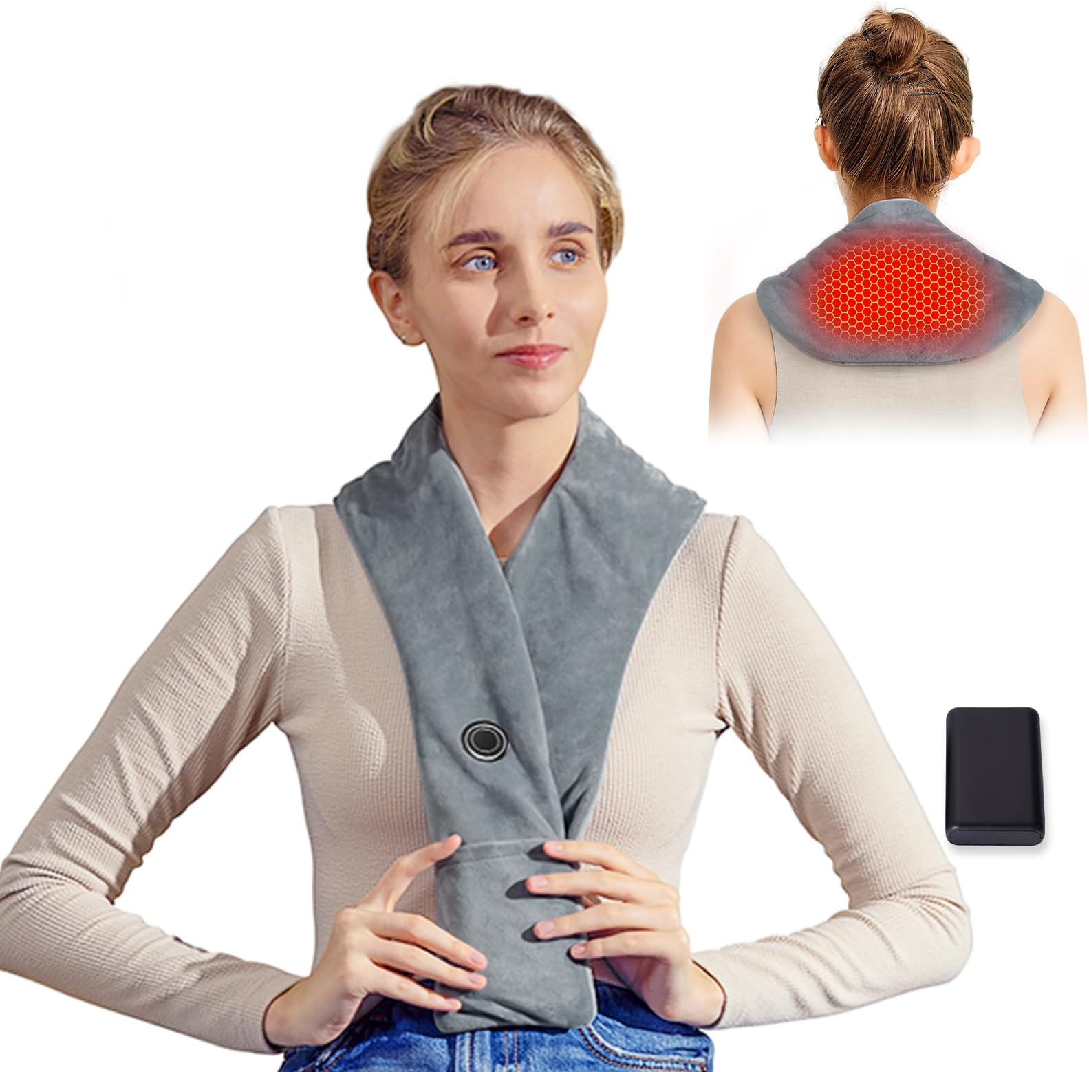 Amazon.com: Remo Neck Heating Pad, Portable Cordless Heating Pad for ...