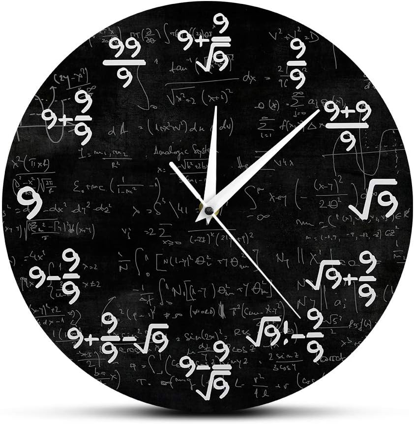 Amazon.com: The Geeky Days Math Wall Clock for Classroom, Math Clock ...
