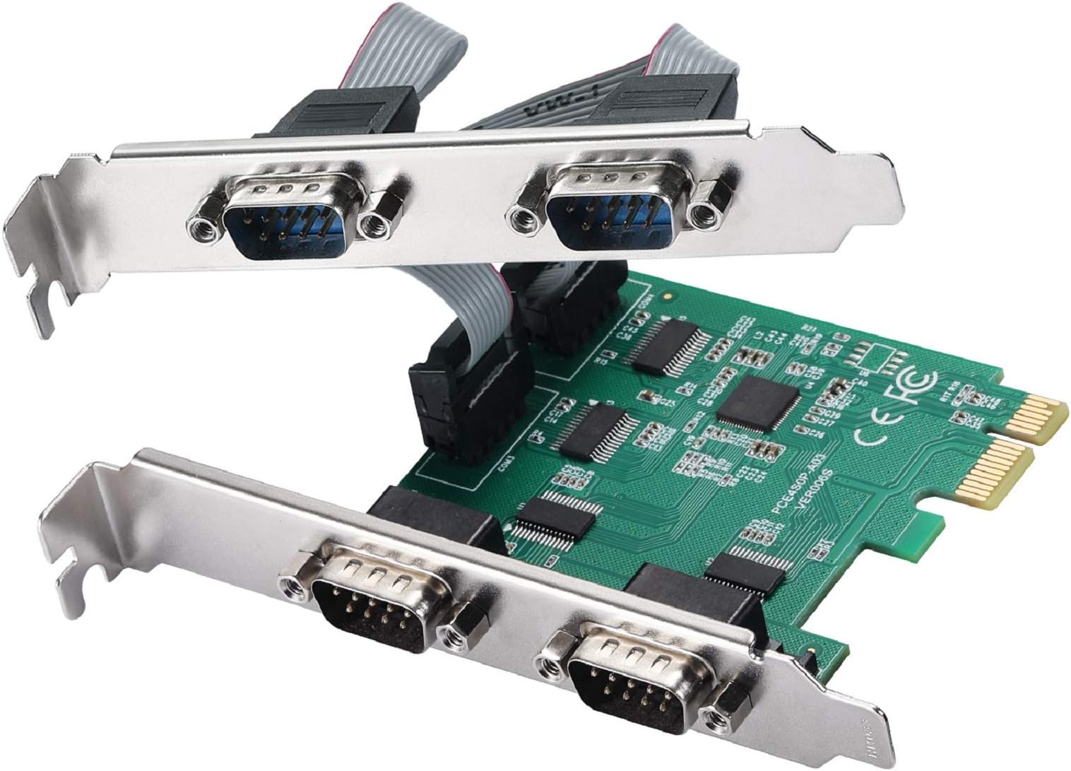 MZHOU PCI-Express PCIe Expansion Card - 1X Serial COM interfaces - COM ...