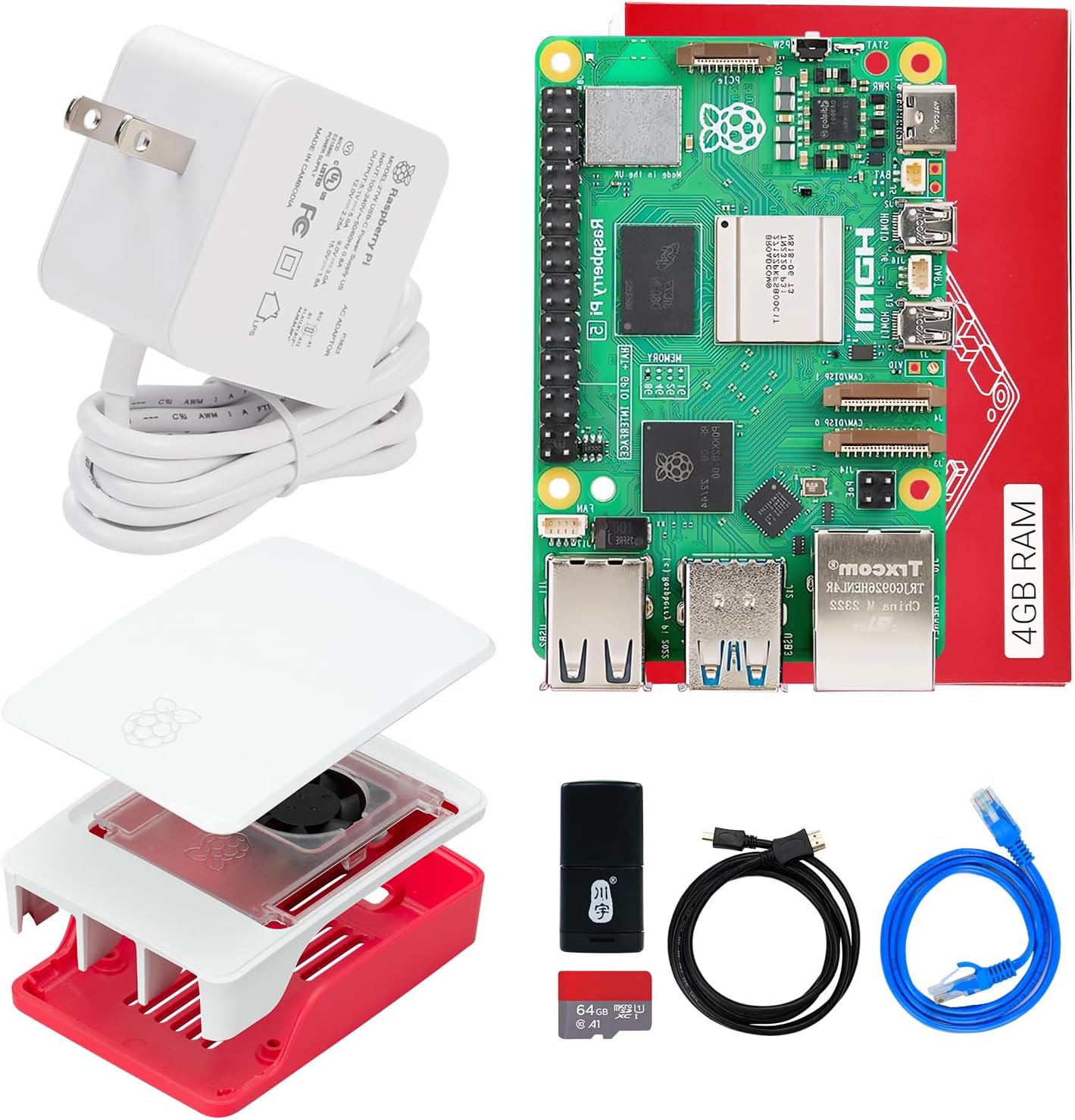 Amazon.com: Raspberry Pi 5 Development Board Kit 4GB/8GB RAM with ...