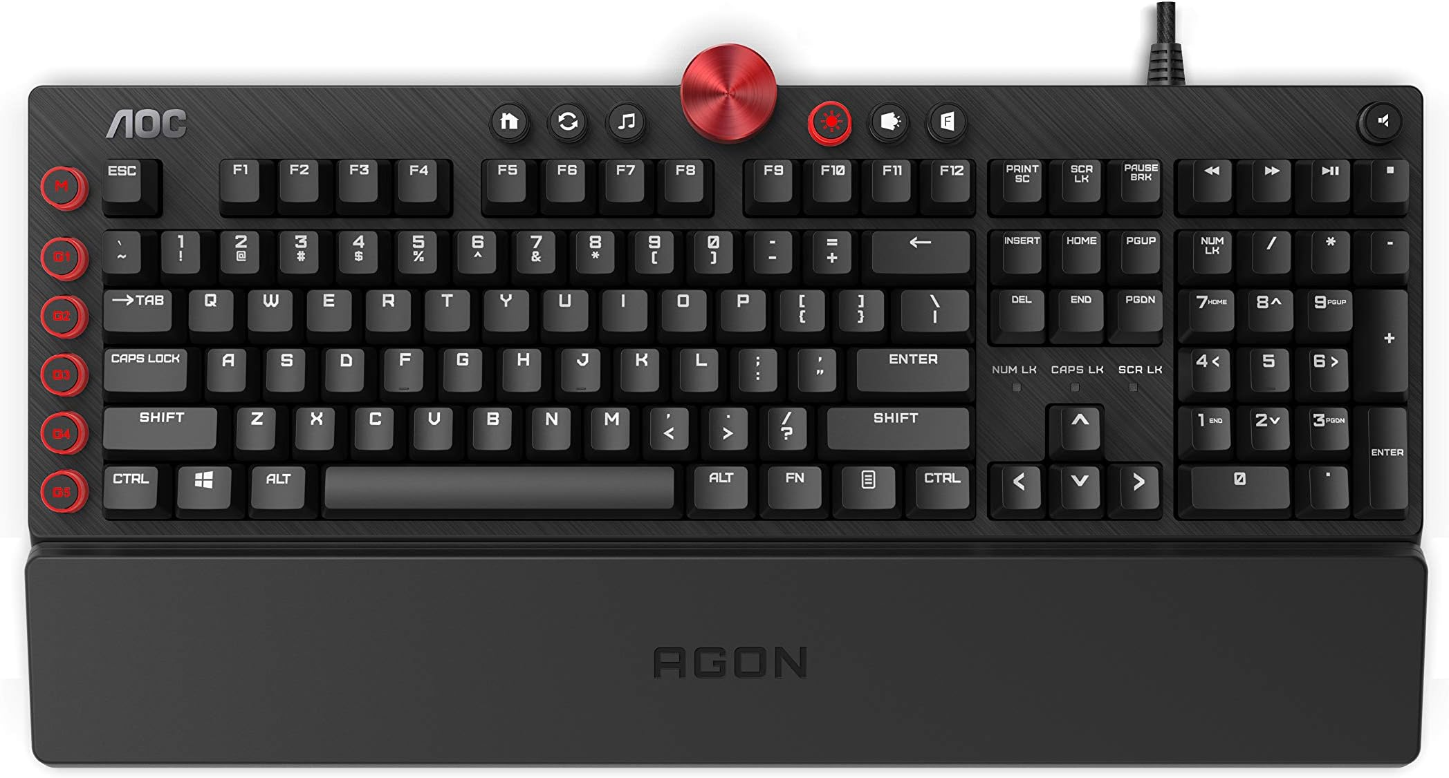 AOC Agon AGK700 Gaming Keyboard - German Layout - Cherry MX Red ...