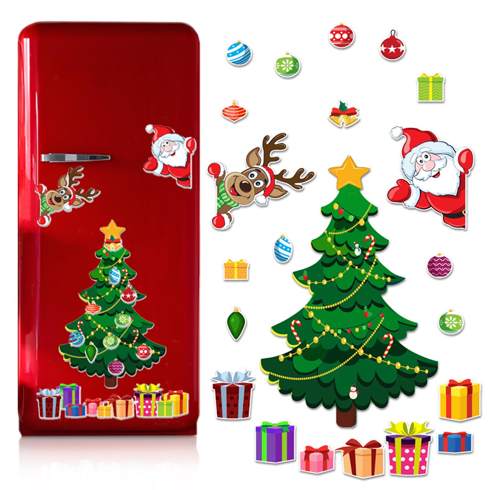 Amazon.com: Christmas Magnets for Fridge, 2025 Magnetic Sticker ...