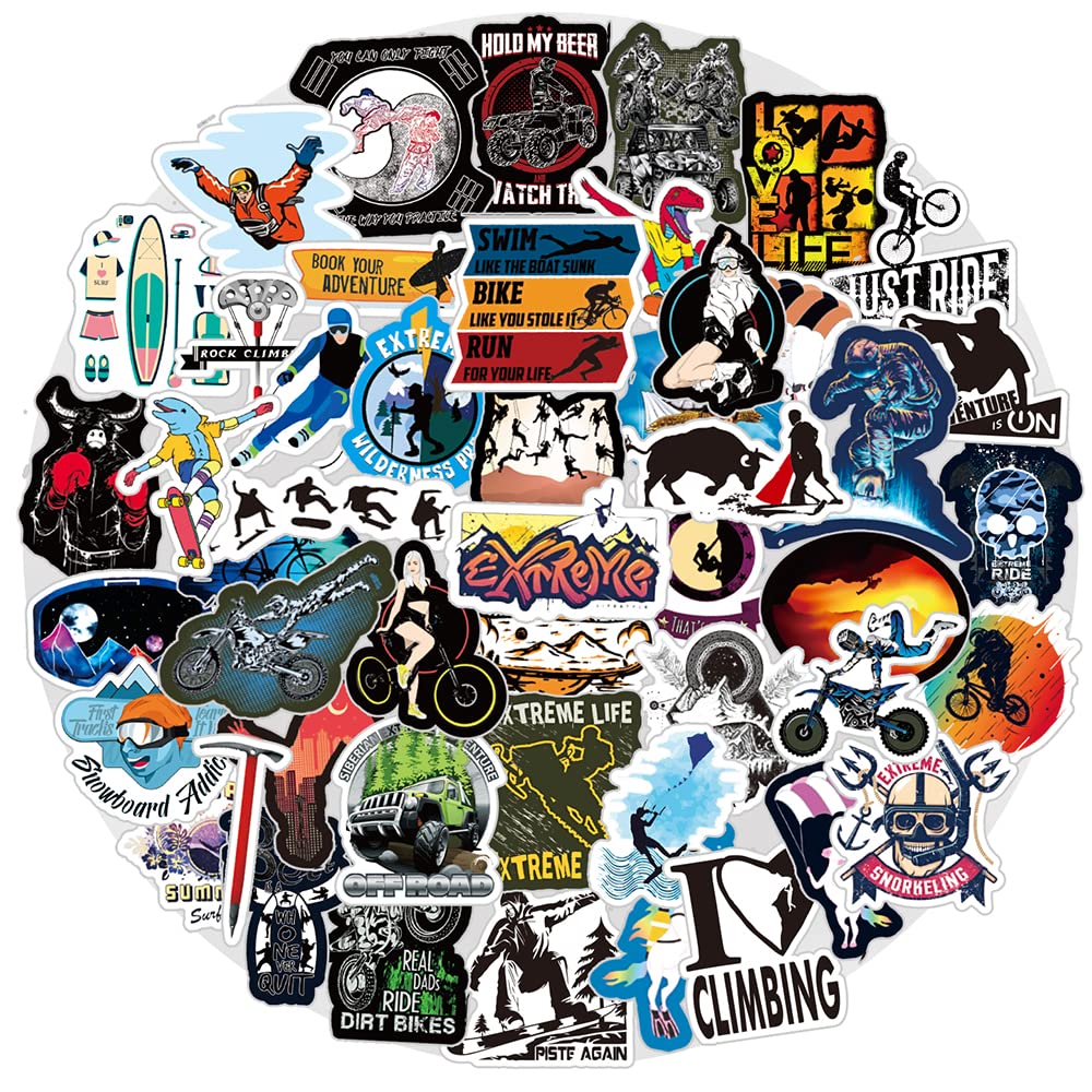 Amazon.com: extreme sports stickers 50Pcs Sports maximal exercise X ...