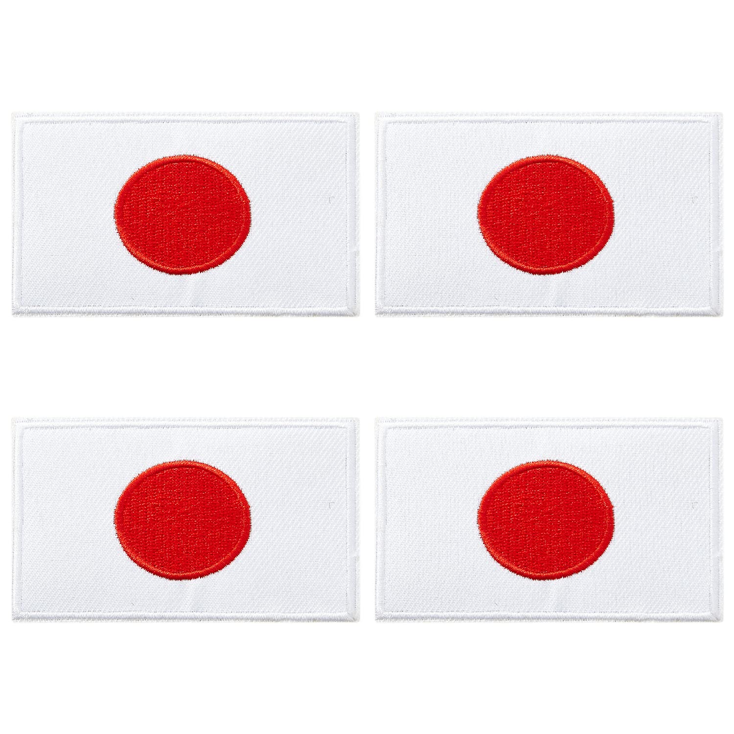 Amazon.com: 4Pcs Japan Japanese Flag Patches, Hook and Loop Embroidered ...