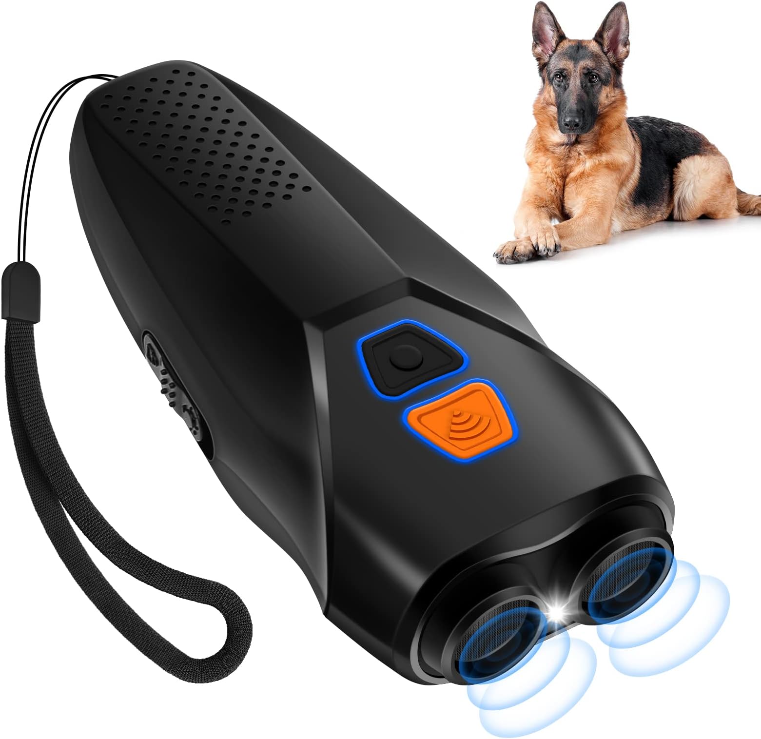 PWEZON Anti Dog Barking Device, Rechargeable Ultrasonic Dual Sensor Dog ...
