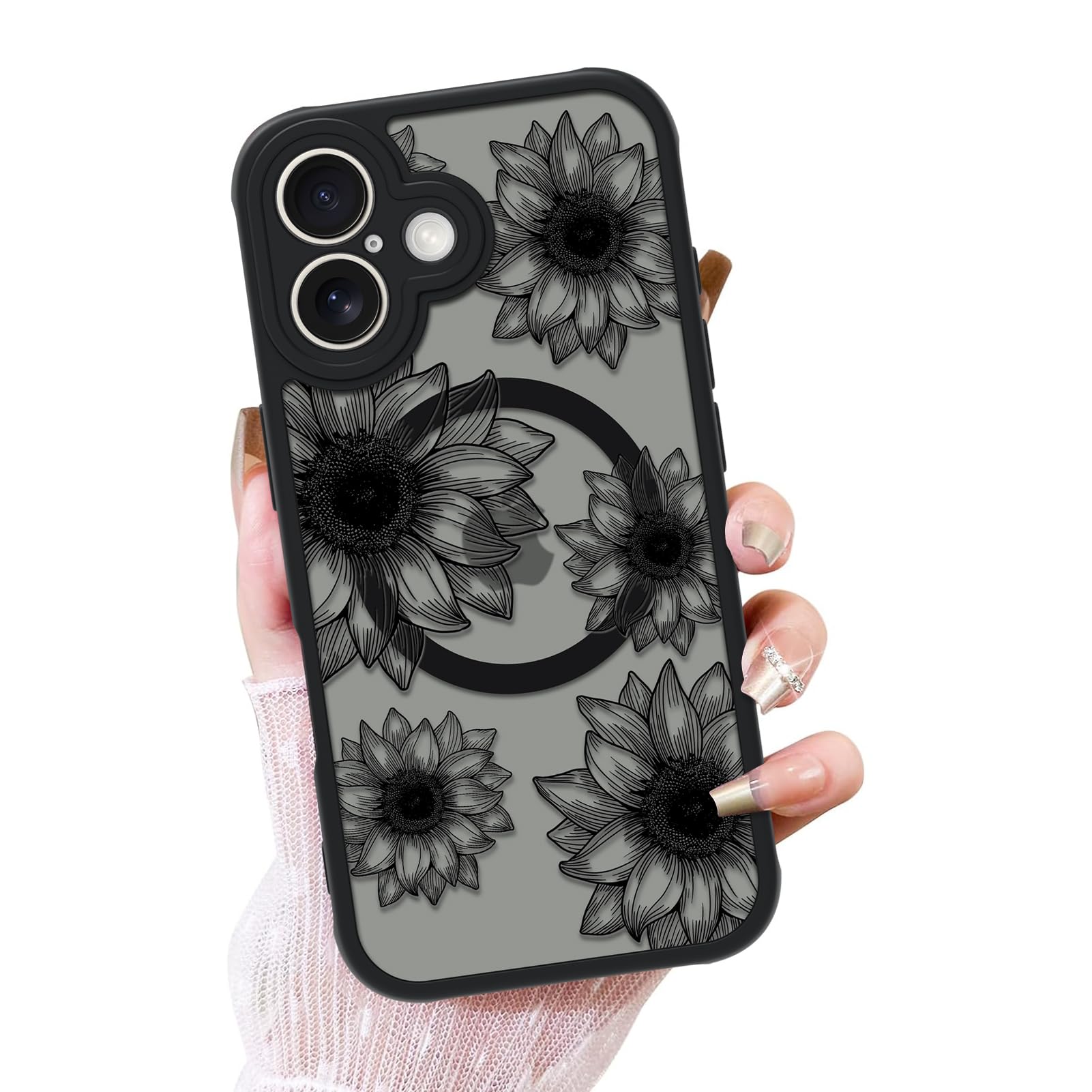Amazon.com: OOK Black Case Design for iPhone 16 Plus Case [Compatible ...