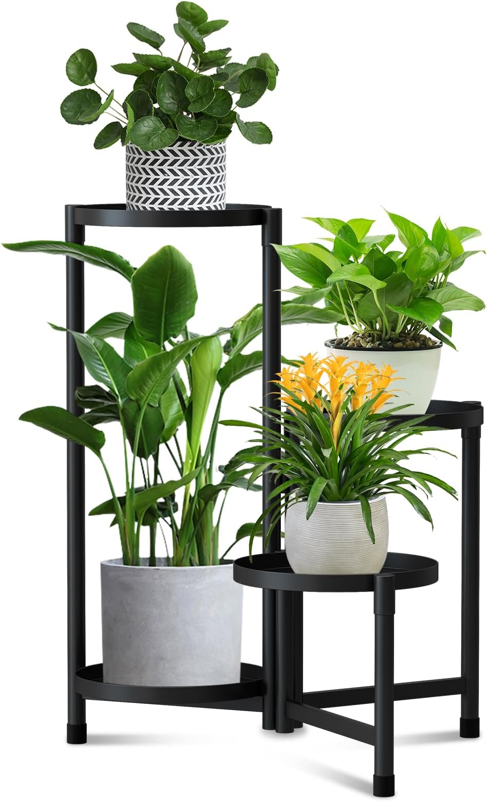 Amazon.com: iDavosic.ly 3 Tier Tall Metal Plant Stand Indoor Outdoor ...