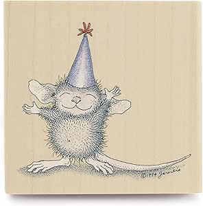 Amazon.com: Stampabilities House Mouse Wood Mounted Rubber Stamp: Party ...