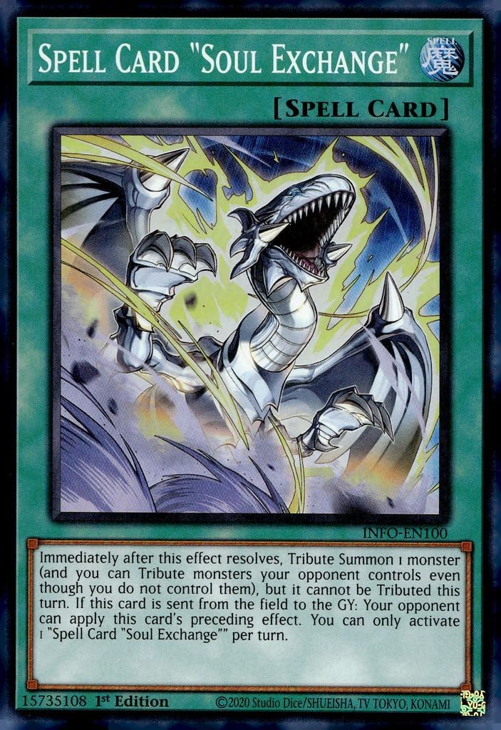 Amazon.com: Spell Card Soul Exchange - INFO-EN100 - Super Rare - 1st ...